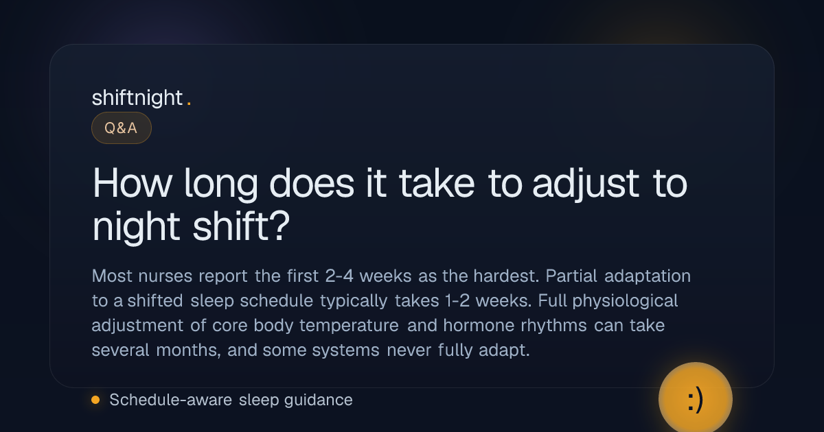 How long does it take to adjust to night shift? | ShiftNight | ShiftNight